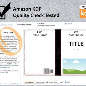 Canva 6x9" KDP PAPERBACK COVER Templates Editable Bundle Set | Sized ...