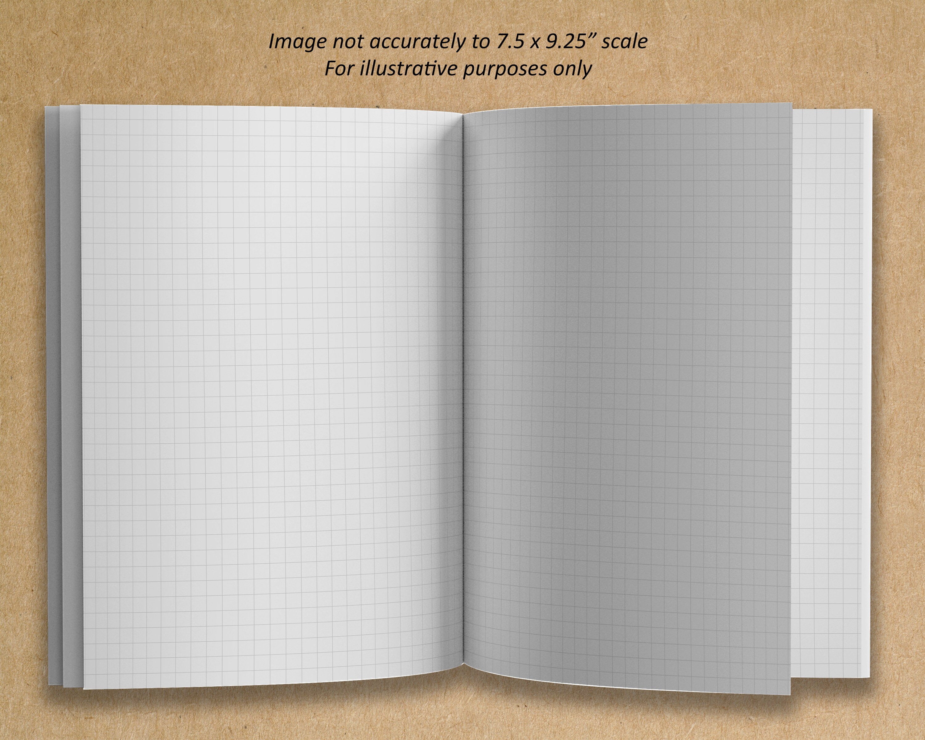 CANVA 7.5x9.25 GRAPH 4x4 Grid Lined Interior Editable - Etsy