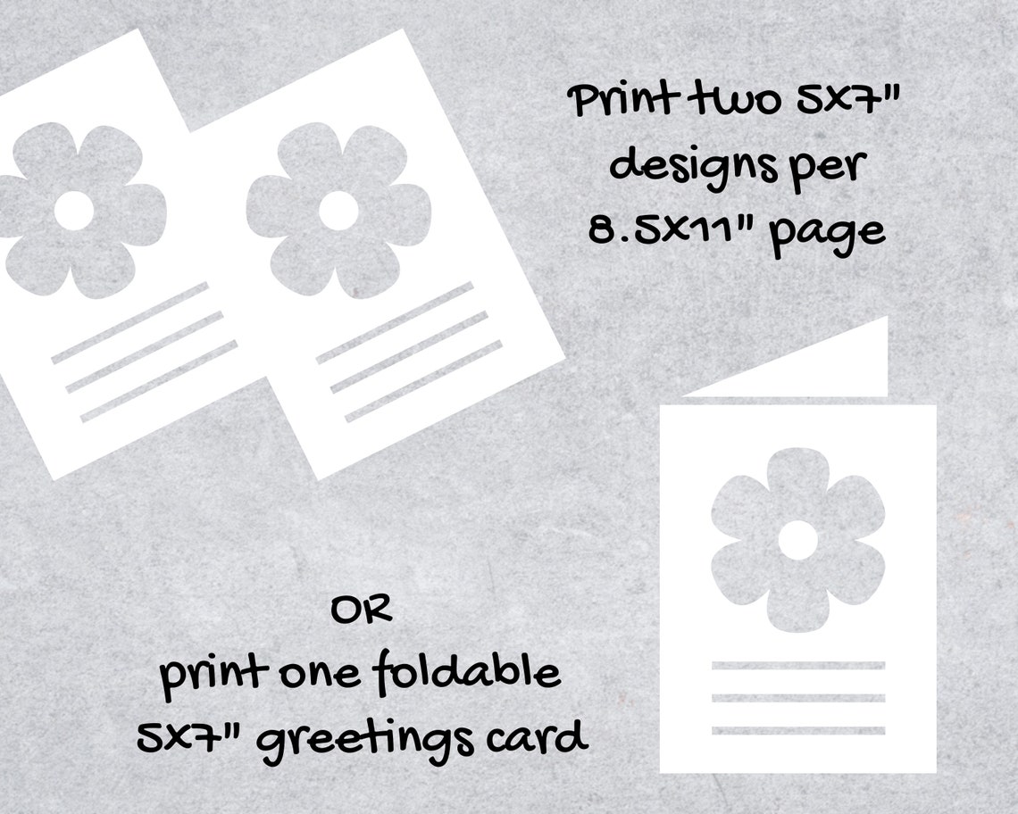 5x7" Portrait CARD Printing CANVA Template Printable | Invitation ...