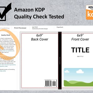 Canva 6x9" KDP PAPERBACK COVER Templates Editable Bundle Set | Sized ...