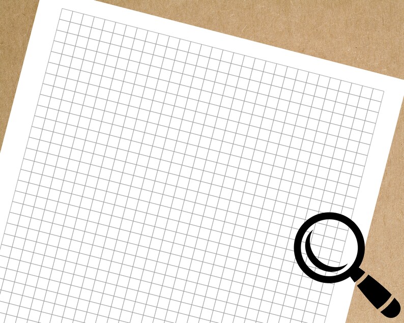 8.5x11 GRAPH 4x4 GRID Lined Interior Editable Blank - Etsy