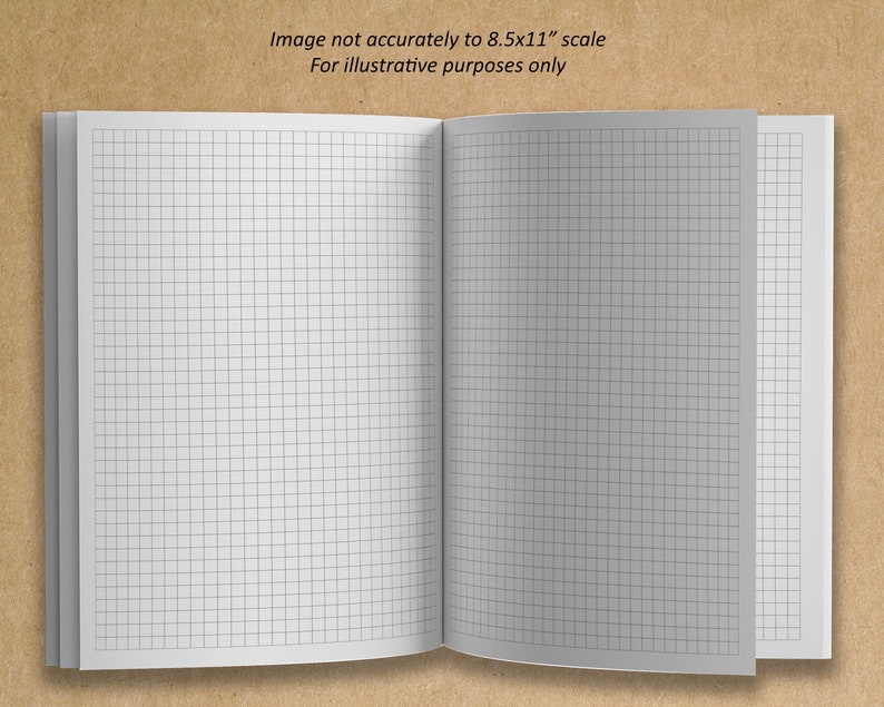 8.5x11 GRAPH 4x4 GRID Lined Interior Editable Blank - Etsy
