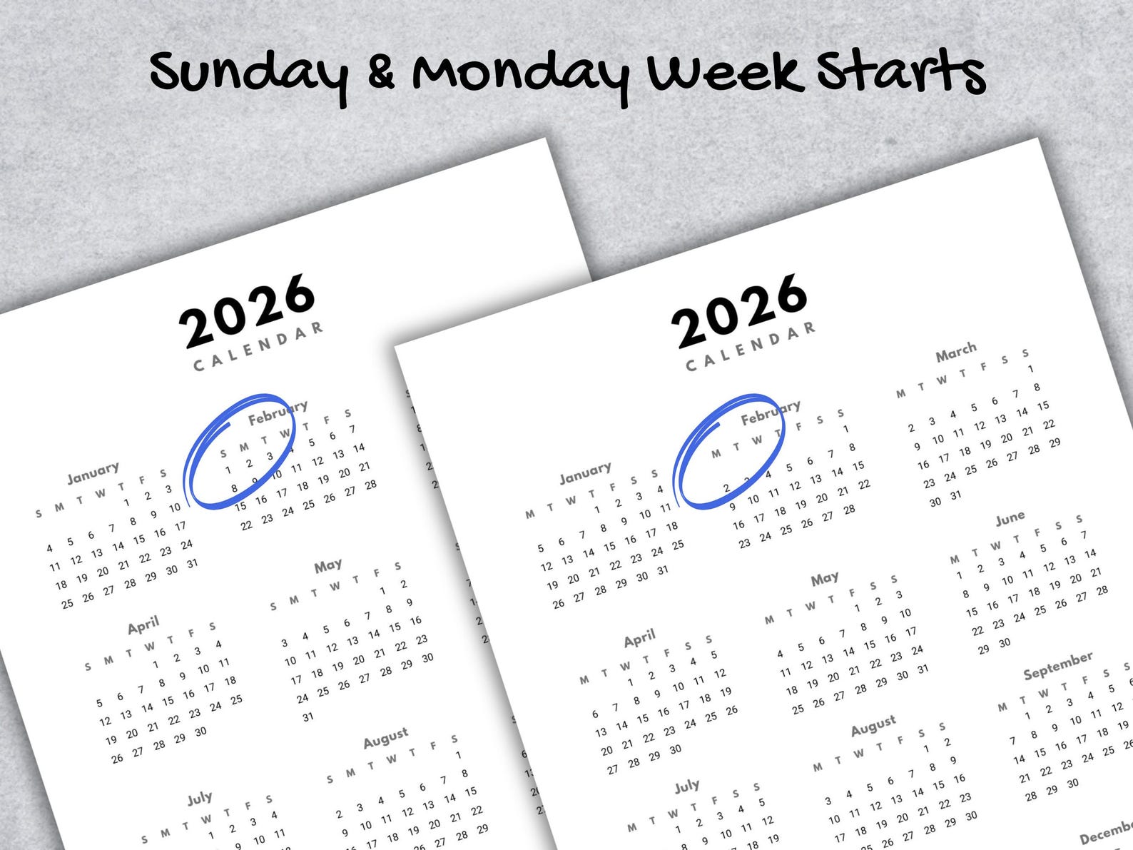 2025 2026 2027 Year to View Calendar | Printable PDF | CANVA Template ...