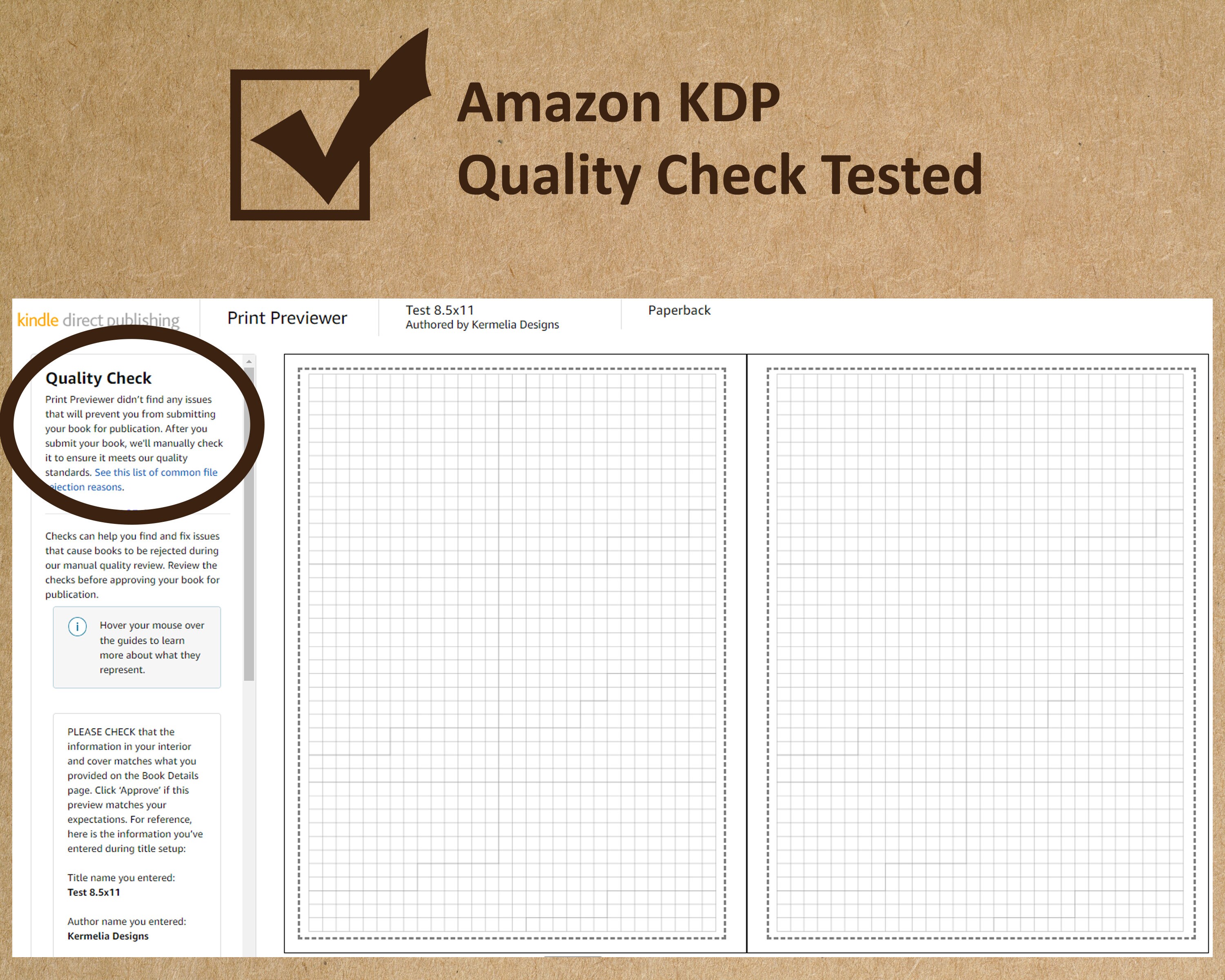 8.5x11 GRAPH 4x4 GRID Lined Interior Editable Blank - Etsy