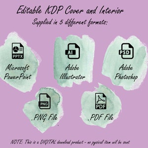 6 X 9 KDP Cover & Interior Editable Template Set FLORAL Notebook ...