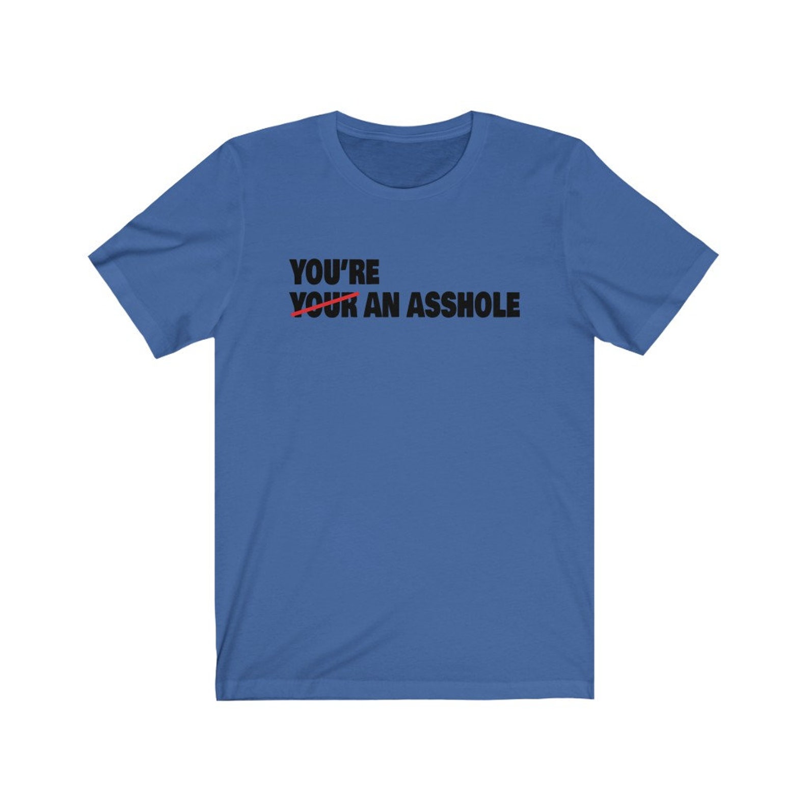 Youre And Asshole Shirt Funny T Shirt Rude Shirt Etsy