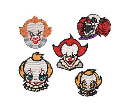 Pennywise Embroidery Pack. New Original and Cute Designs 4x4 | Etsy