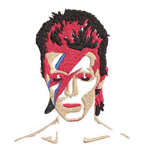 David Bowie Embroidery Machine Embroidery Design Embroidery - Etsy