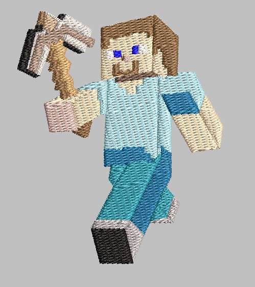 Gaming Steve Embroidery Design - Etsy