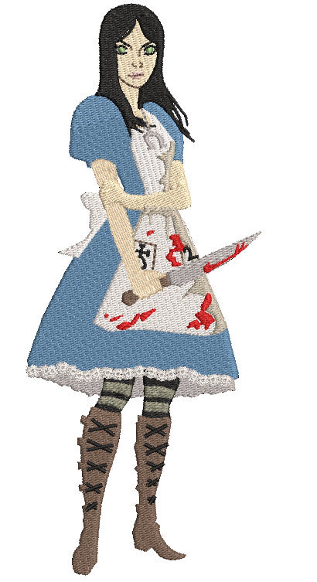 Creepy Alice Embroidery Design Multiple Sizes 4x4, 5x7 , 8x8 - Etsy