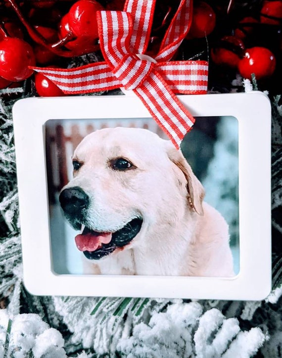 Christmas Photo Frame Ornament for Wallet Size Photos Tree | Etsy