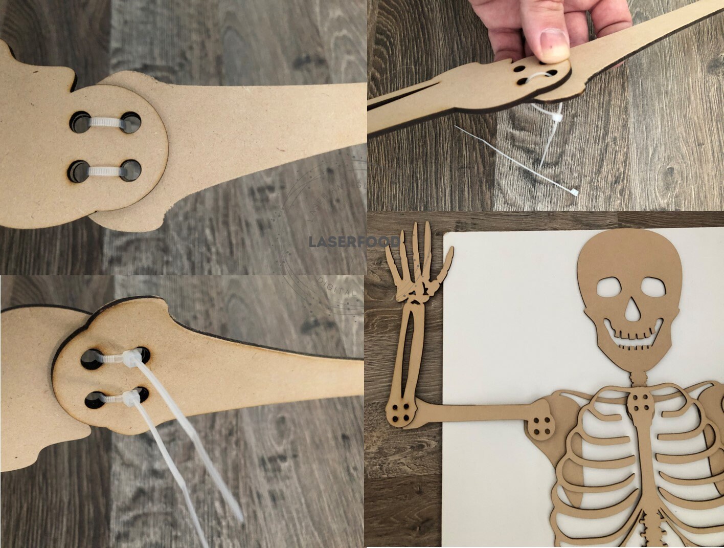 Halloween Skeleton File Laser Cut Human Bones to Assemble - Etsy