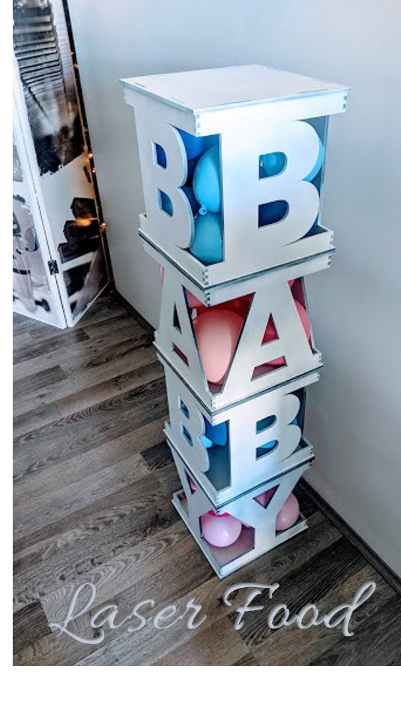 Baby Box Cubes for Baby Shower Laser Cut Files for Laser - Etsy