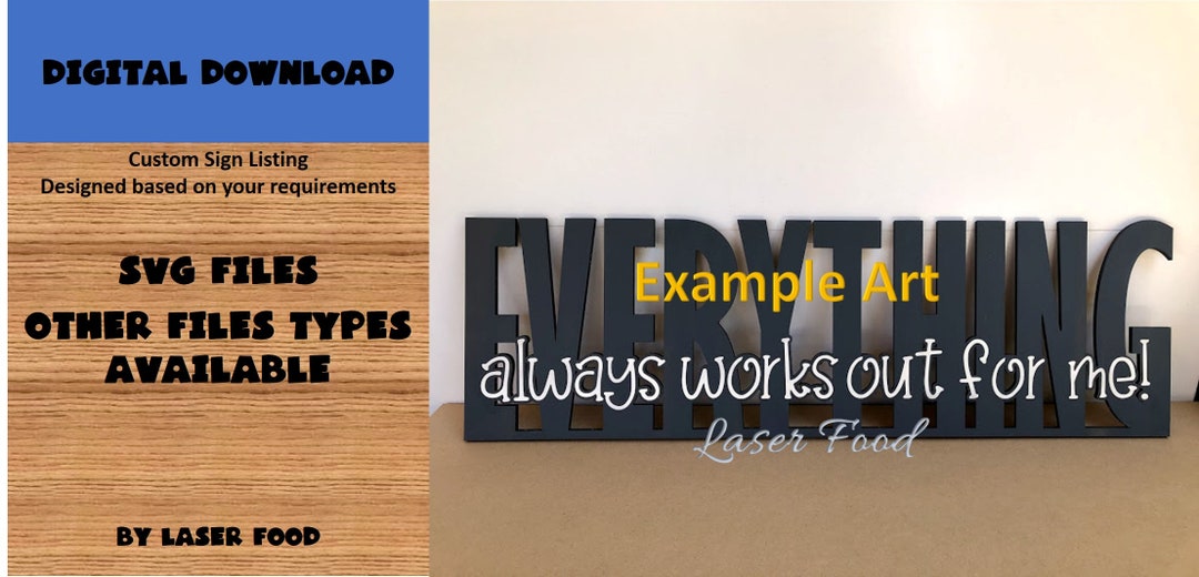 Artículos más vendidos Letrero de pared personalizado Archivos cortados ...