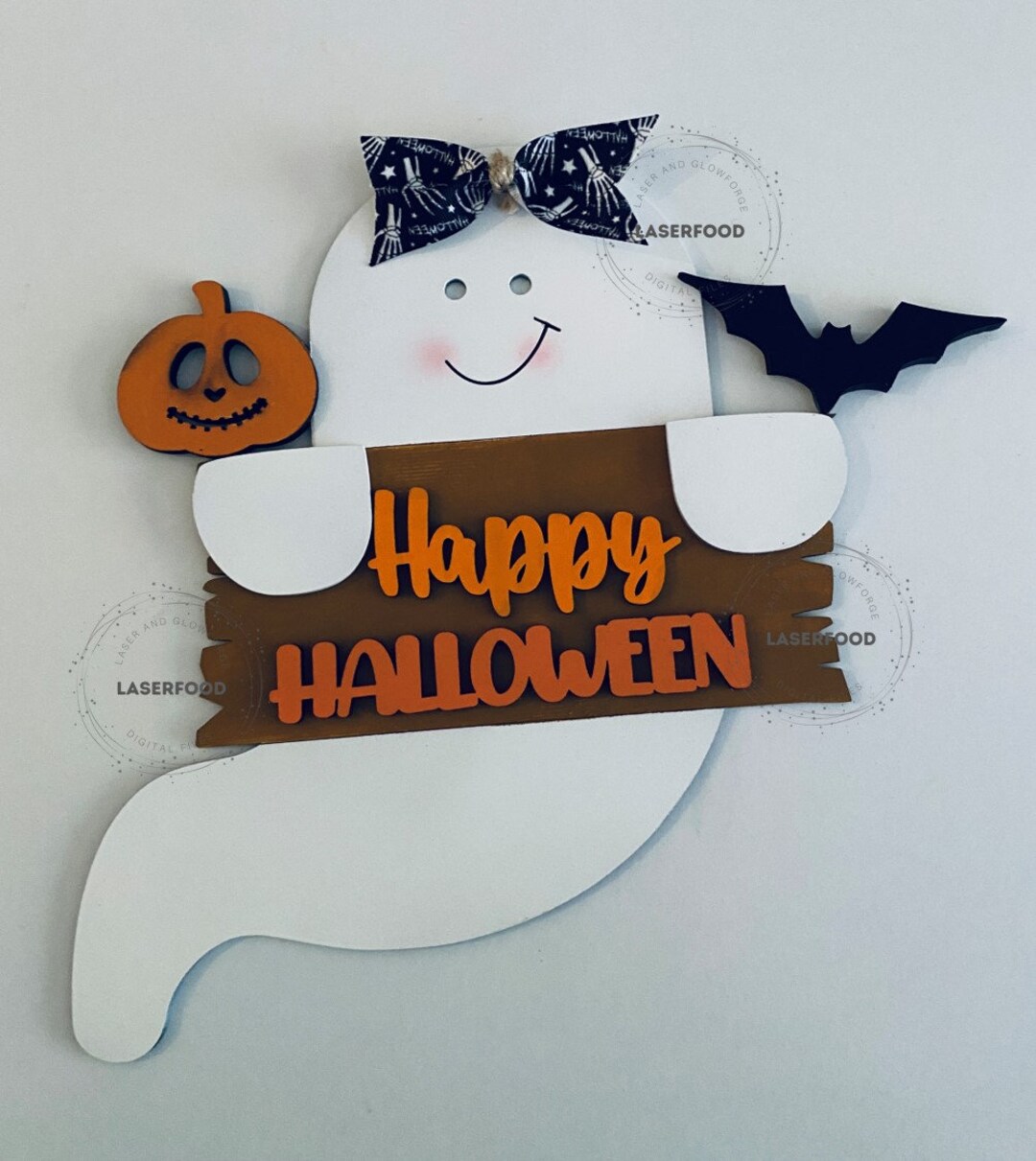 Halloween Ghost Door Plaque or Sign Paint Kit SVG File - Digital Files ...