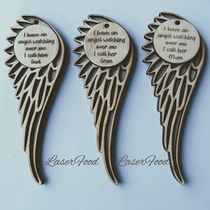 In Memory Angel Wing File - 26 Name Options - Laser Cut Files Svg, Dxf ...