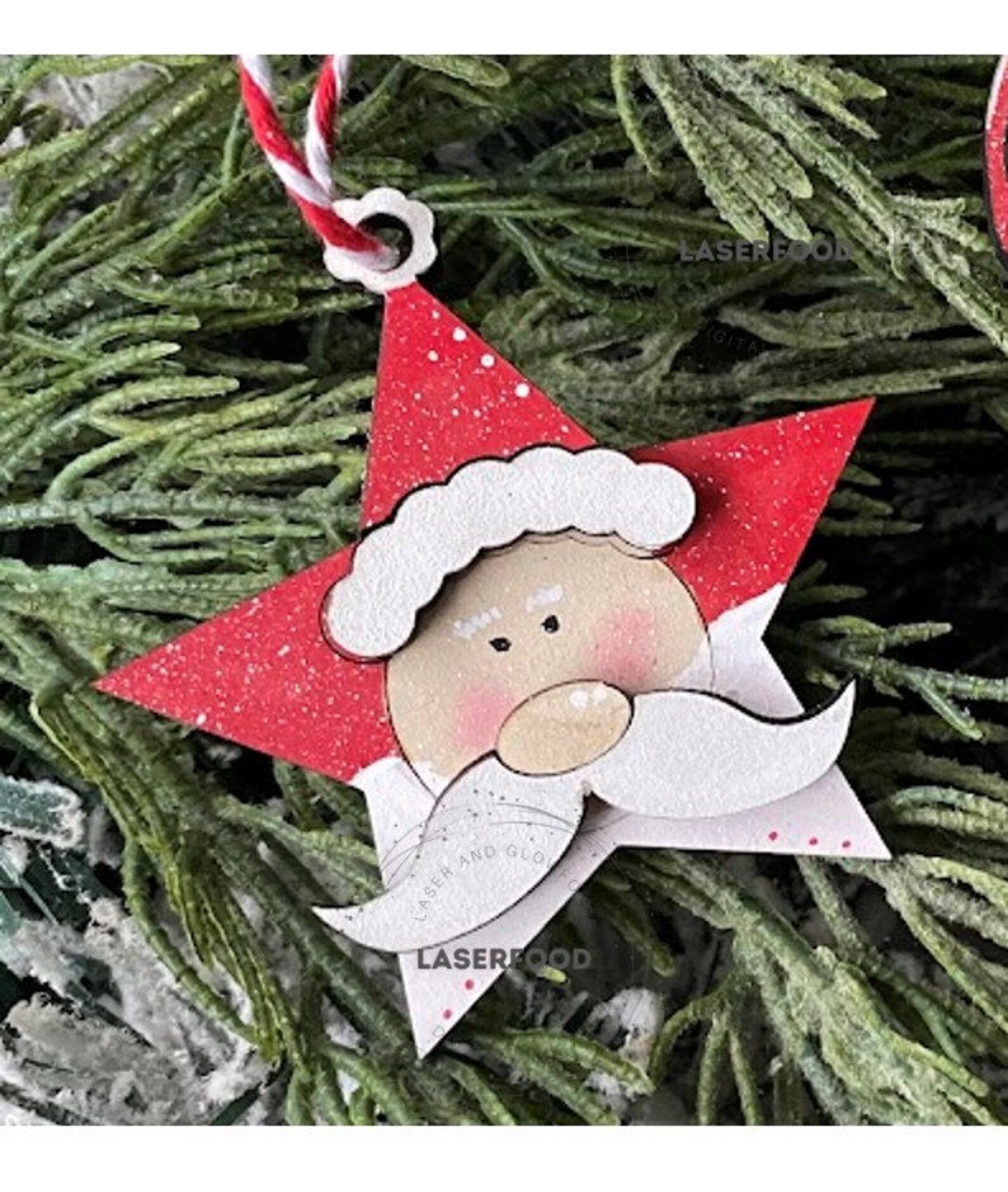 Christmas Santa Star Paint Kit SVG File Laser Cut Files - Etsy