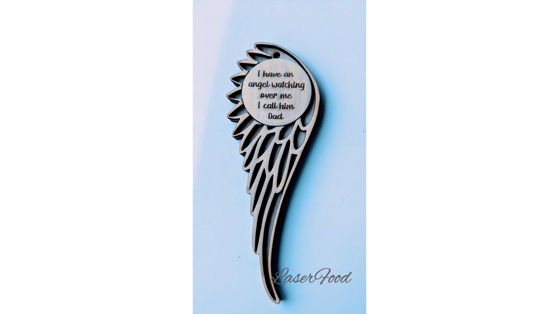 In Memory Angel Wing File - 26 Name Options - Laser Cut Files Svg, Dxf ...