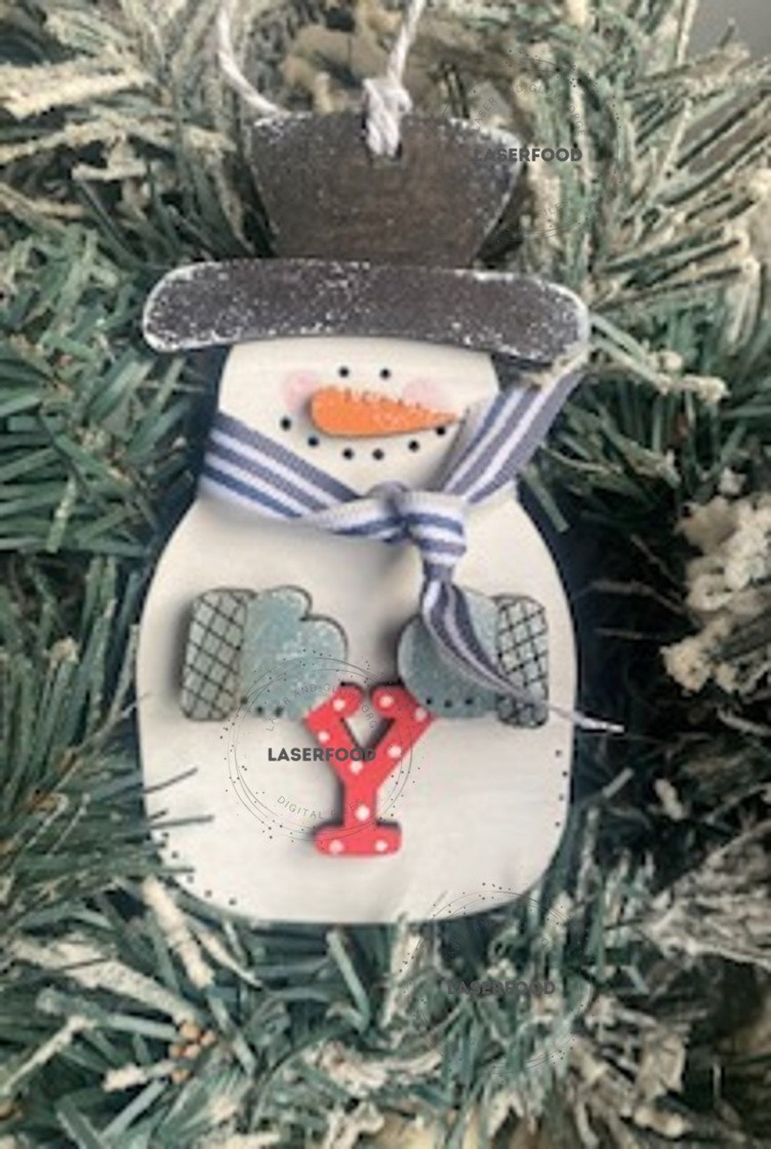 Snowman Alphabet Ornaments in SVG Files - Laser Cut Files Digital Files ...