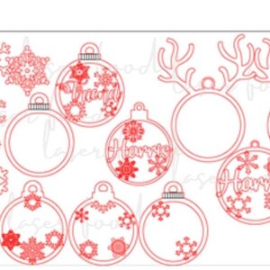 Christmas DIY Bauble File - Snowflake Parts Included so You Can Build ...