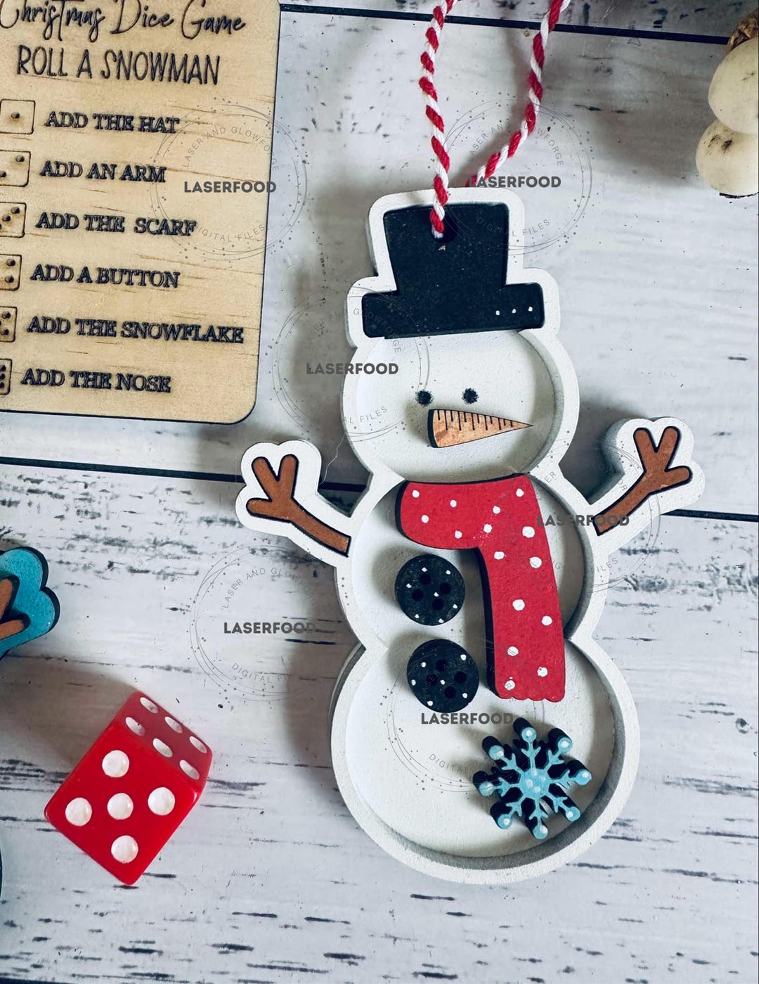 Snowman Dice Game SVG File - Laser Cut Files Digital Files for Crafts ...