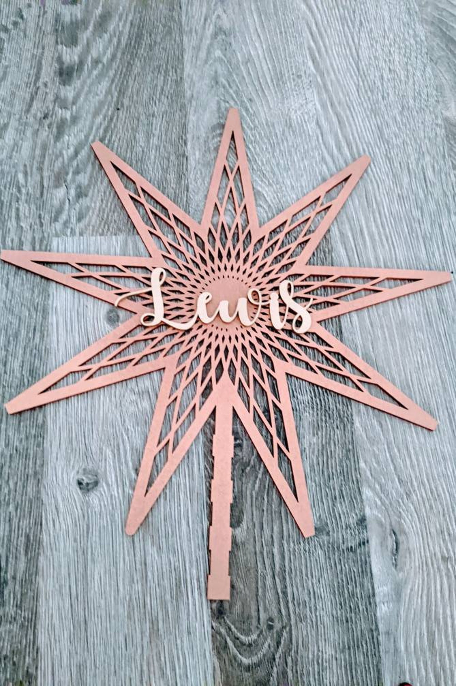 Customisable Christmas Star Tree Topper File - Laser Cut Files for Xmas ...