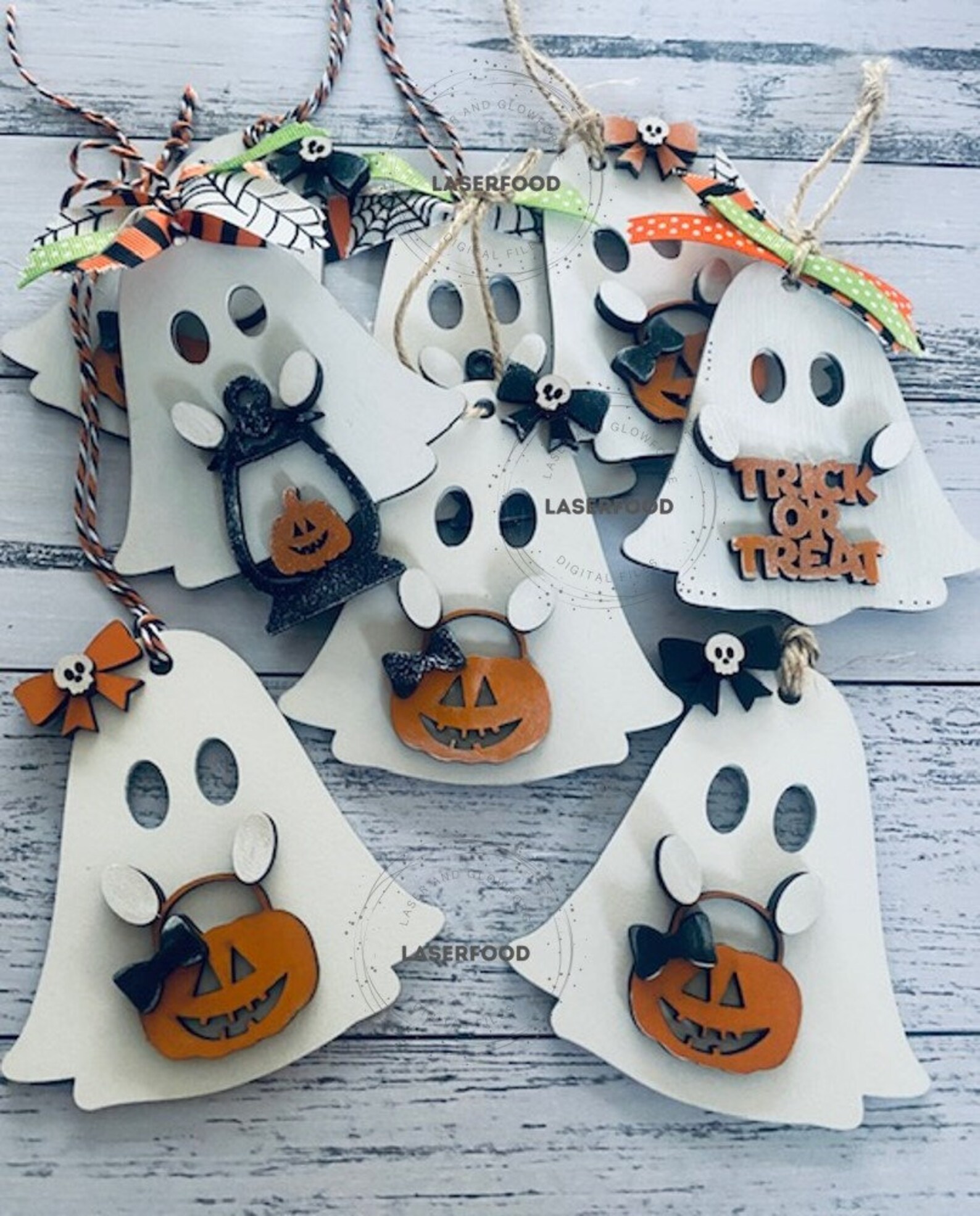 Ghost Holding Lantern, Pumpkin, Trick or Treat, Halloween - Digital ...
