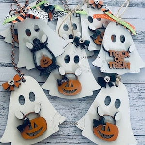 Ghost Holding Lantern, Pumpkin, Trick or Treat, Halloween - Digital ...