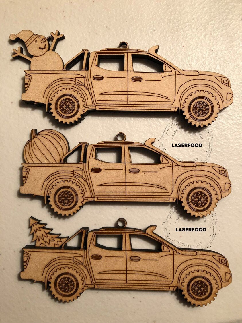 Modern Pickup Truck Laser Cut File Ornament Digital Svg Dxf - Etsy
