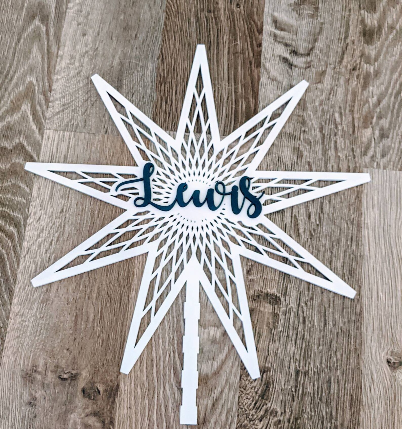 Customisable Christmas Star Tree Topper File - Laser Cut Files for Xmas ...