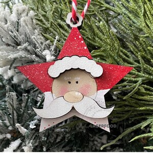Christmas Santa Star Paint Kit SVG File - Laser Cut Files Digital Files ...