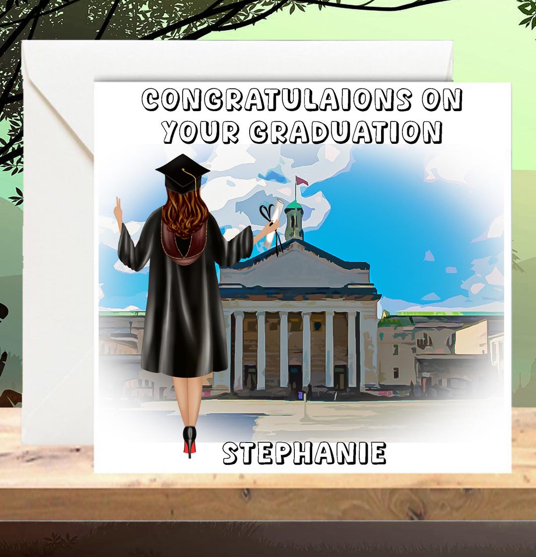 Personalised Graduation Card - Graduated Card - Celebration Card ...