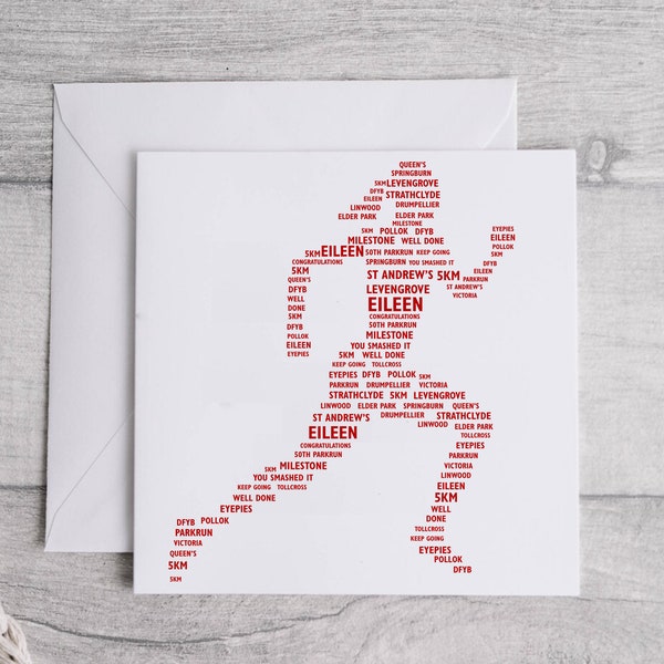 Runner Birthday Card - Etsy