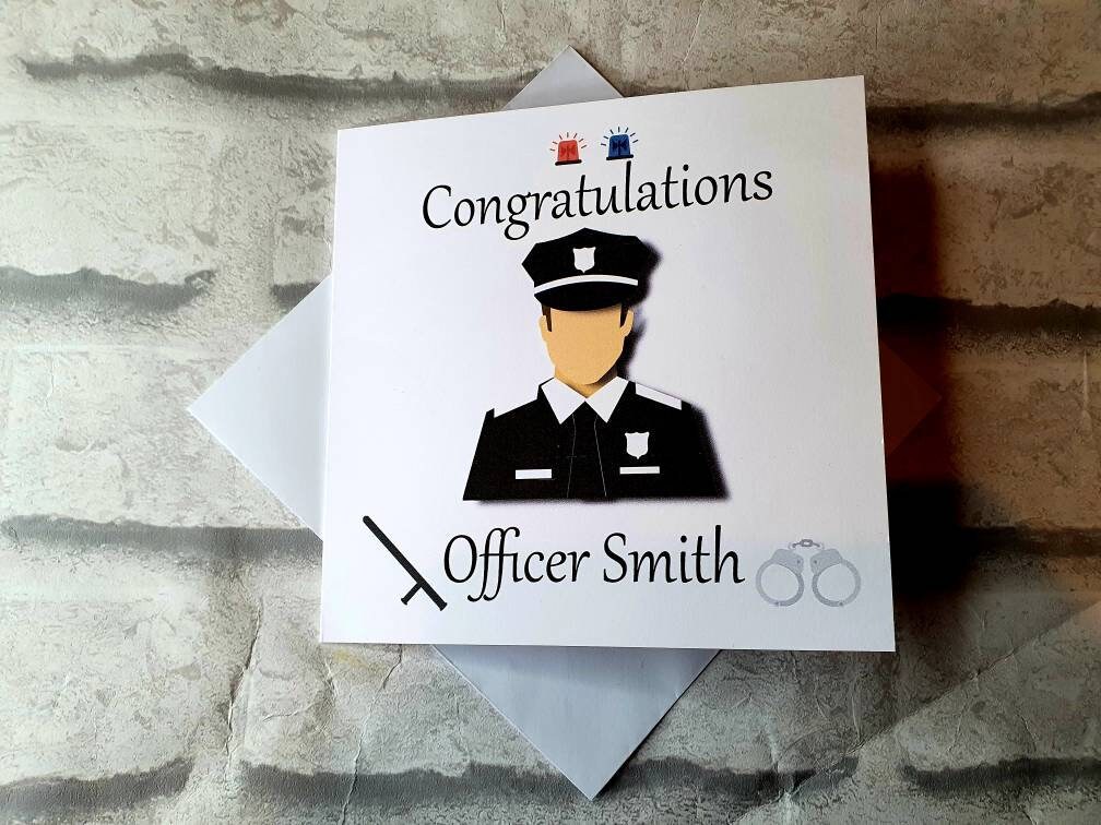 Personalised Police Officer Graduation Card Police Man - Etsy