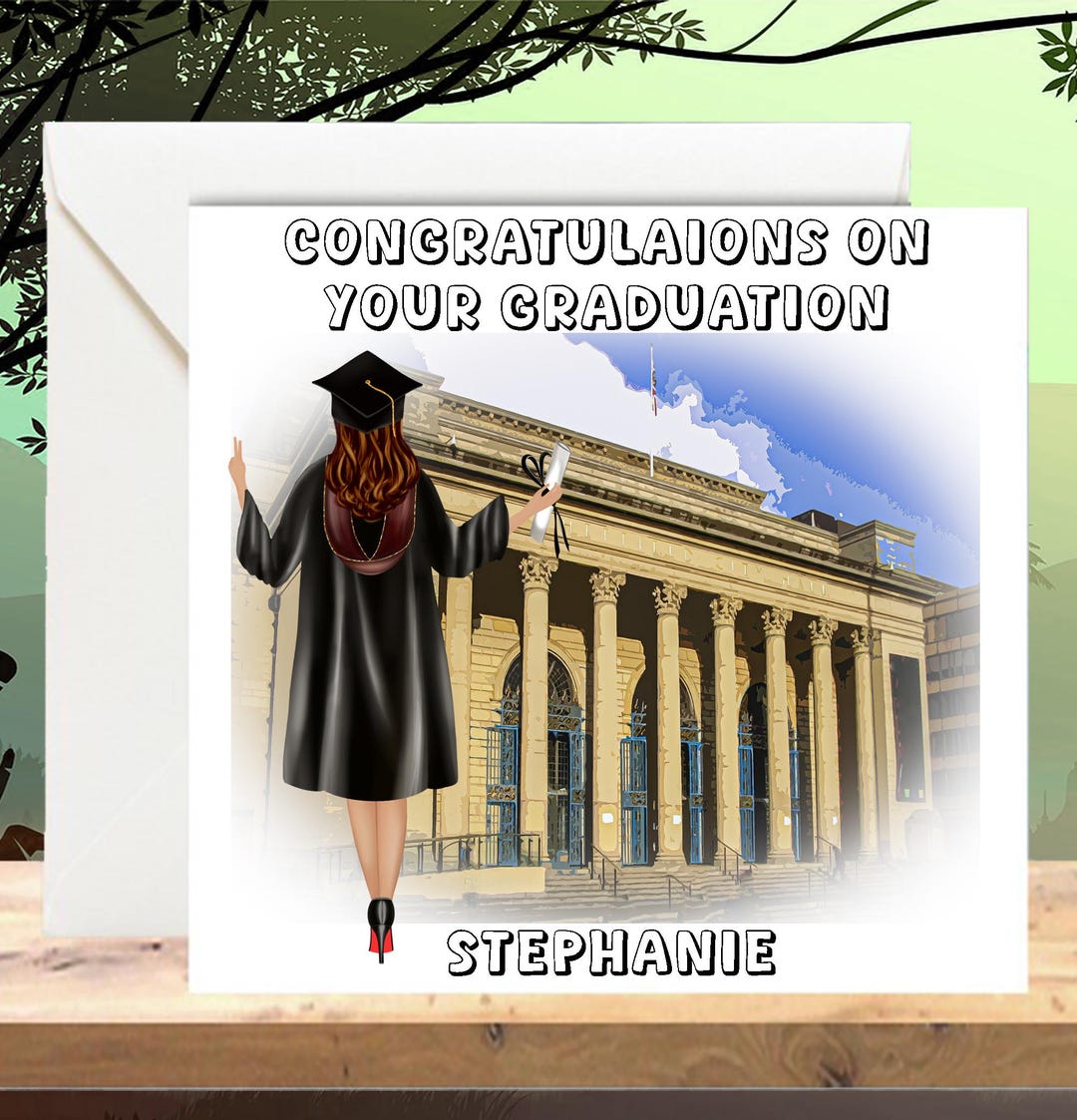 Personalised Graduation Card - Graduated Card - Celebration Card ...
