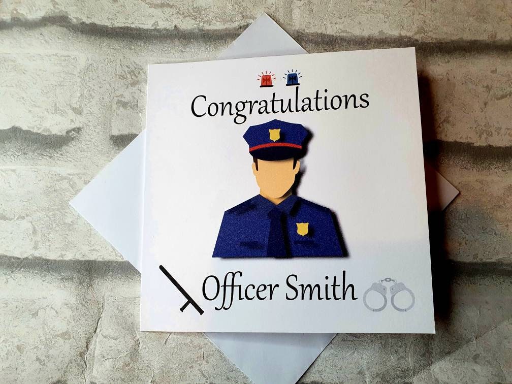 Personalised Police Officer Graduation Card Police Man - Etsy