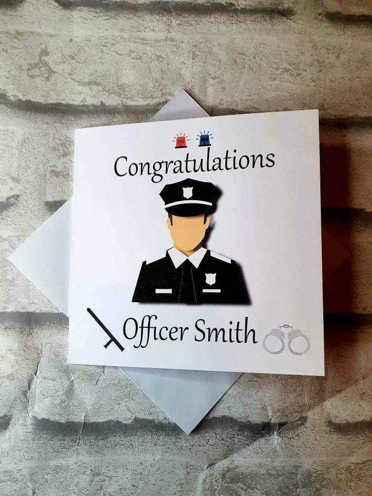 Personalised Police Officer Graduation Card Police Man - Etsy