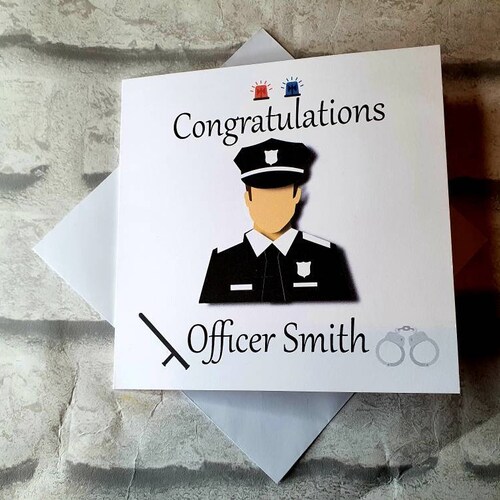 Personalised Police Officer Graduation Card Police Man - Etsy