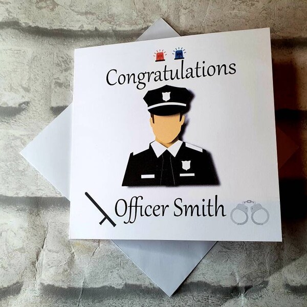 Police Officer Card - Etsy