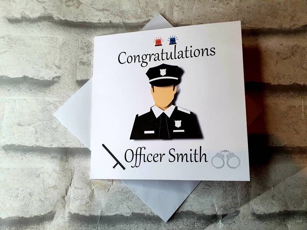 Personalised Police Officer Graduation Card Police Man - Etsy
