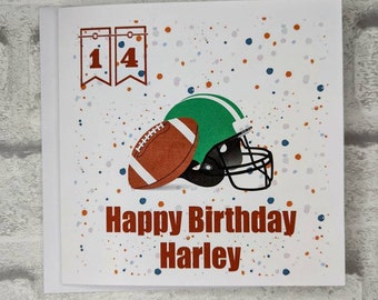 Nfl Birthday Card - Etsy