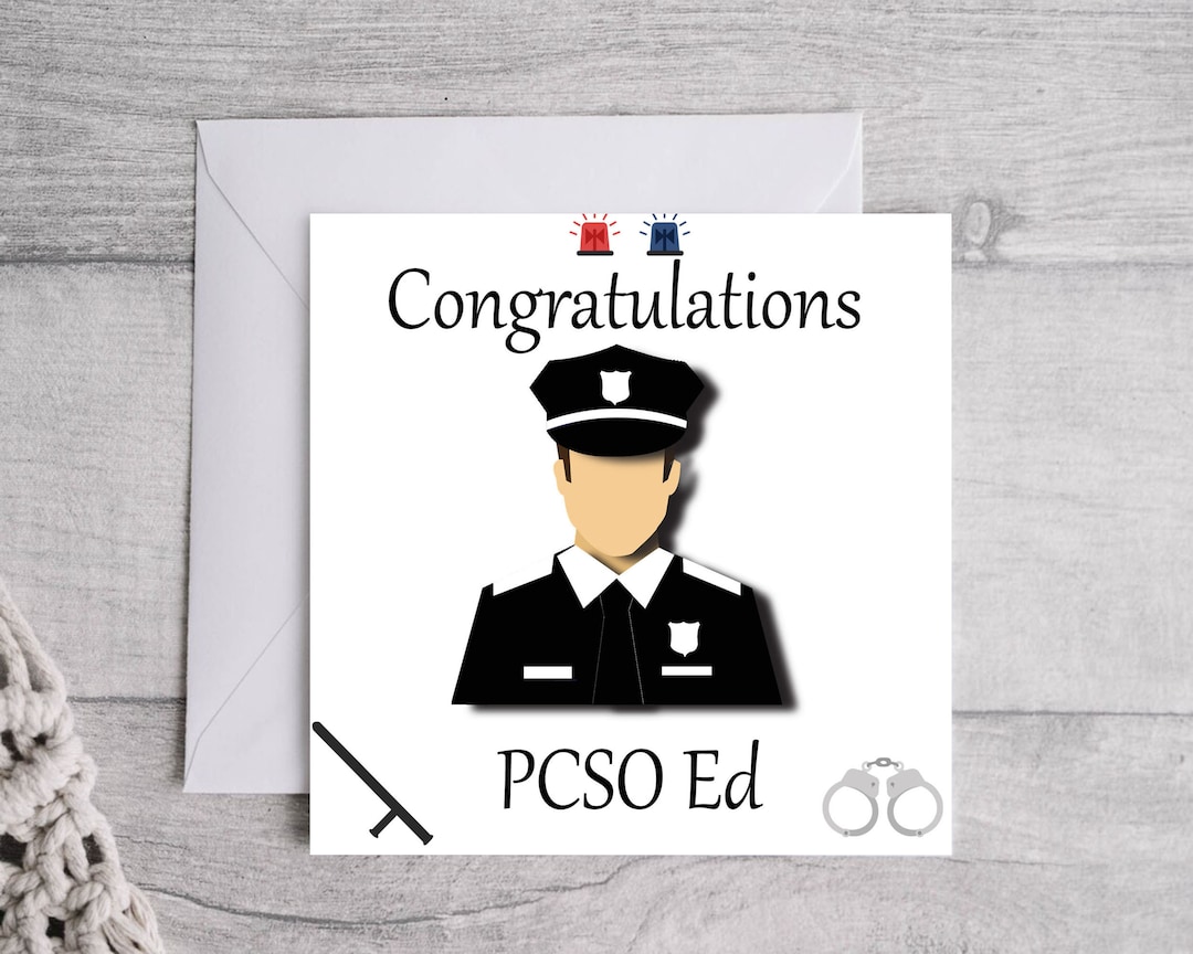Personalised Police Officer Graduation Card, Police Man, Police Woman ...