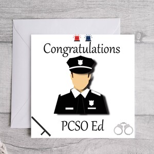 Personalised Police Officer Graduation Card, Police Man, Police Woman ...