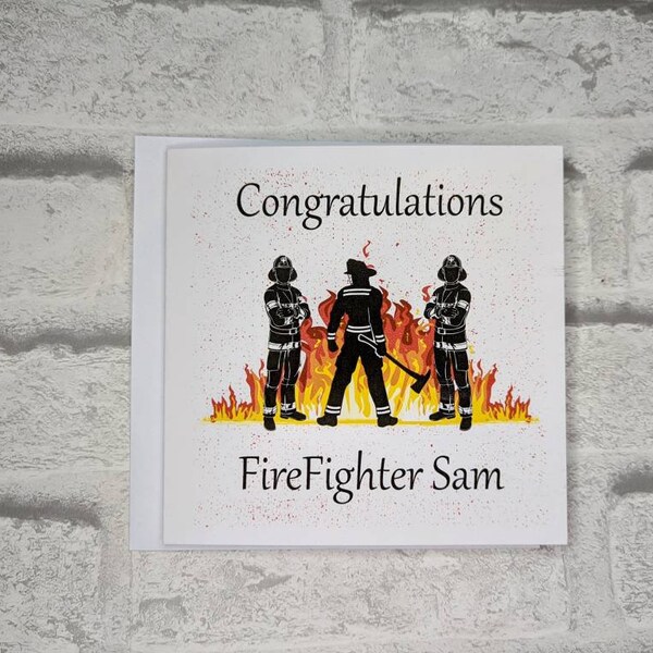 Firefighter Congratulations Card - Etsy