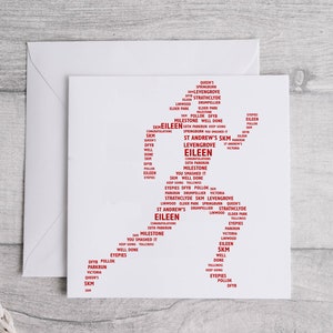 Personalised Runner Card - Custom Word Art Card - Running, Birthday ...