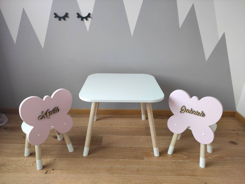 Butterfly Chair and Table Set Toddler Table Set Montessori - Etsy