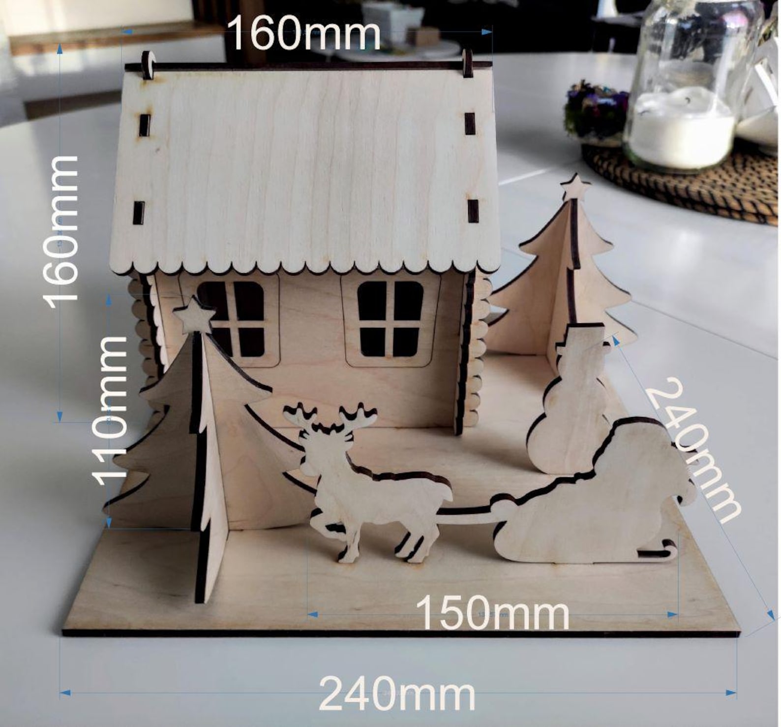 3D Wooden Gingerbread House Kit: Christmas DIY Set for Kids - Etsy