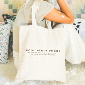 Romance Book Tote Bag Bookish Tote Bag Romance Reader Tote Book Tote ...