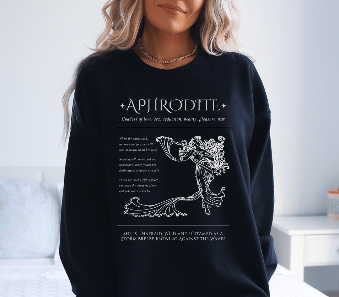 Aphrodite Crewneck Greek Goddess Bookish Sweatshirt Book Merch Dark ...