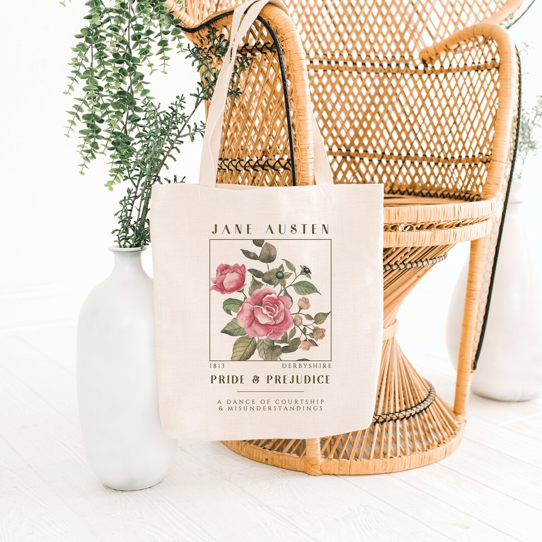 Jane Austen Tote Bag Pride and Prejudice Tote Bag Book Tote Bag ...